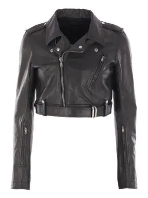 Rick Owens Leather Jacket - Black