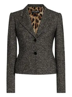 Dolce & Gabbana Jacket With Melange Effect - Grey