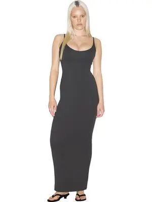 SKIMS Smooth Layers Scoop Neck Long Dress - Graphite