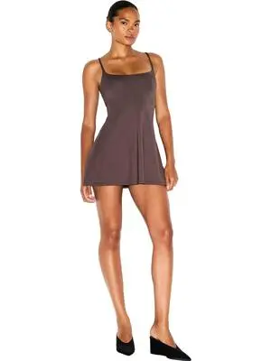 SKIMS Smooth Layers Scoop Neck Mini Dress - Raisin