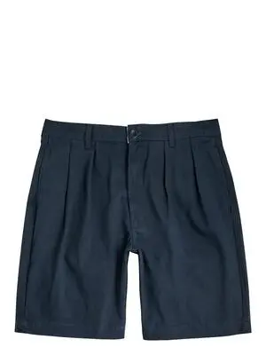 SERVICE WORKS LONDON Cotton Pleated Shorts Navy