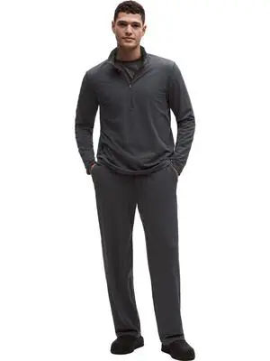 Lululemon Classic-fit Soft Jersey Pants - Heathered Black/heathered Obsidian