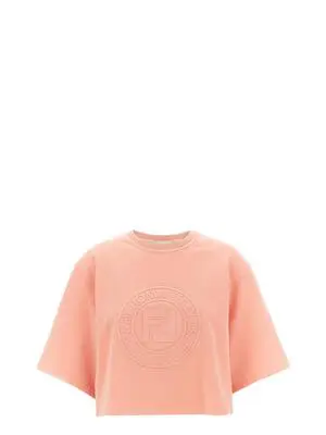 Fendi 3d Roma Cotton Sweatshirt - Pink