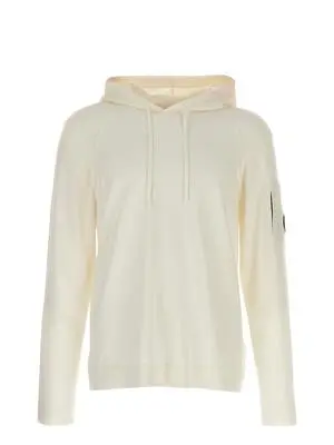 C.P. COMPANY Sea Island Cotton Hoodie - White