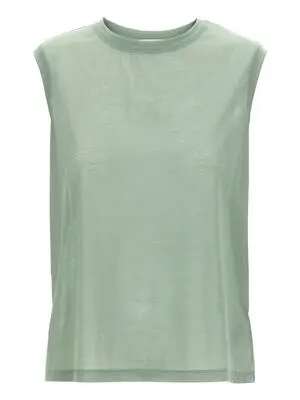 Victoria Beckham Logo Embroidery Top - Green
