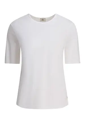 Herno Cotton T-shirt With Button Detail - White