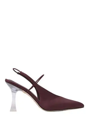 Studio Amelia Heeled Slingback Pumps - Bordeaux