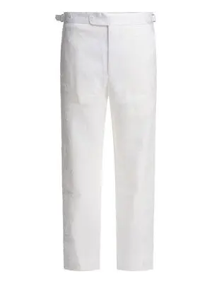 BODE Linen Pants With Crochet Inserts - White
