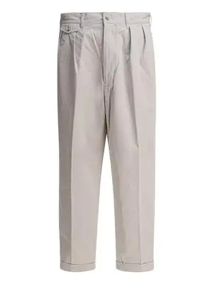 BEAMS Baggy Twill Trousers - Grey