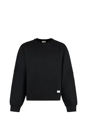Saint Laurent Cotton Logo Sweatshirt - Black