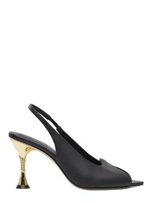 Studio Amelia Heeled Slingbacks - Black