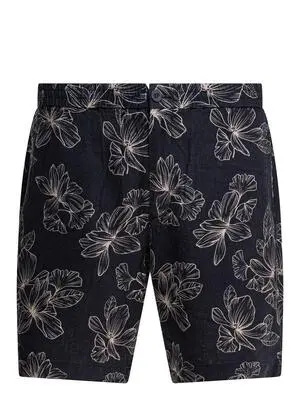 VIN CE. Floral Linen-Blend Shorts