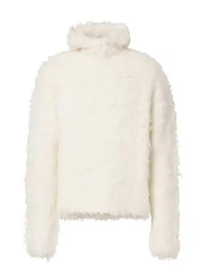 Acne Studios Alpaca Blend Hooded Sweatshirt - White