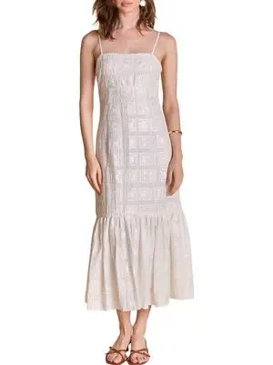 Endless Rose Embroidered Sequin Sleeveless Maxi Dress - White
