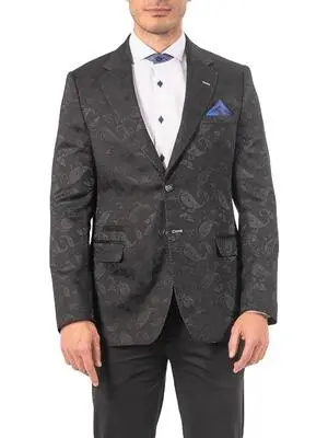 MACEOO Socrate Resistance15 Paisley Jacquard Blazer - Grey