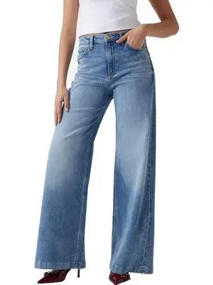 Guess Bellagio High Waist Wide Leg Jeans - Blue
