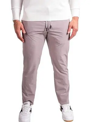MACEOO Slim Fit Drawstring Pants - Grey
