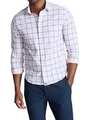 UNTUCKIT Winwood Check Performance Button-up Shirt - Pink
