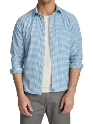 UNTUCKIT Starling Check Performance Button-up Shirt - Blue