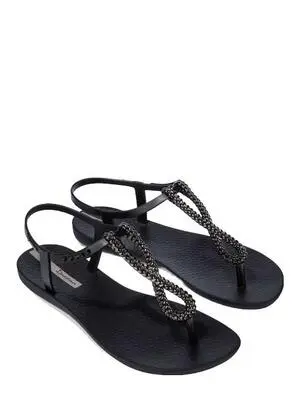 Ipanema Twisted Sandal Black/ Dark Grey