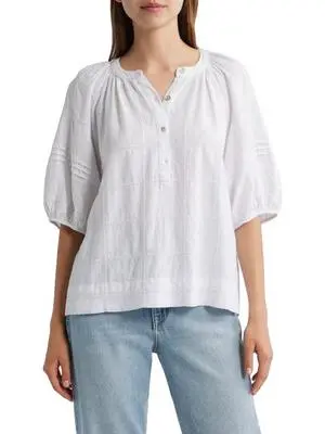 Rails Shoshanna Puff Sleeve Top - Charli Patchwork Embroidery