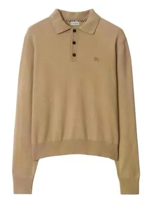 Burberry Cashmere Polo Shirt - Neutrals