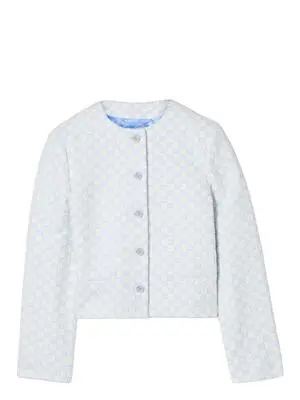 Gucci Jacquard-knit Cotton-blend Bouclé-tweed Cropped Jacket - White