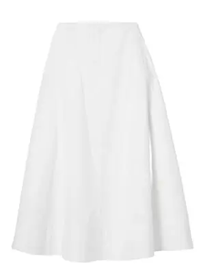 Brandon Maxwell The Knox Cotton-poplin Maxi Skirt - White
