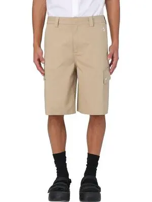 Off-White Thigh-length Shorts - Beige