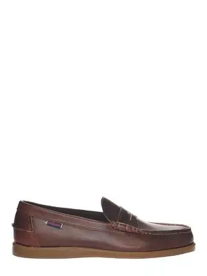 SEBAGO Sebago Waxed Leather Loafers Dark