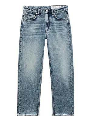 Rag & Bone Harlow Mid-Rise Ankle Straight Jeans Amity