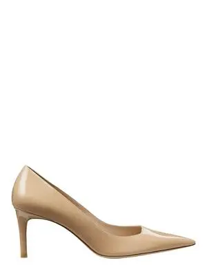 STUART WEITZMAN Patent Leather Stiletto Pumps Adobe