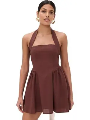 SEVEN WONDERS Solara Mini Dress - Chocolate