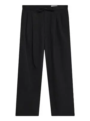 LEMAIRE Drawstring Pleated Pants - Black