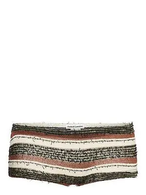 JADED LONDON Striped Knit Mini Shorts - Earth