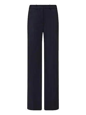 JOSEPH Tailoring Soft-flare Stretch-wool Trousers - Navy