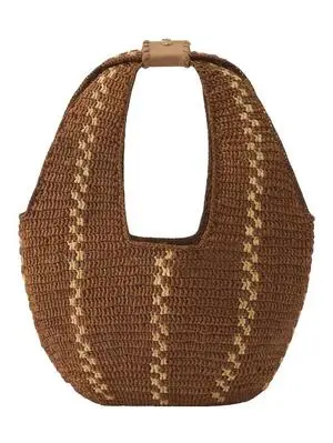 Helen Kaminski Aquarius Raffia Hobo Bag Nutshell/ Natural