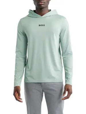 BOSS Logo Hoodie - Open Green