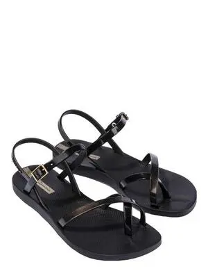 Ipanema Sand Viii Ankle Strap Sandal - Black/ Gold Black