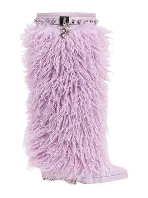 SPARKL Paris Faux Fur Boots - Purple