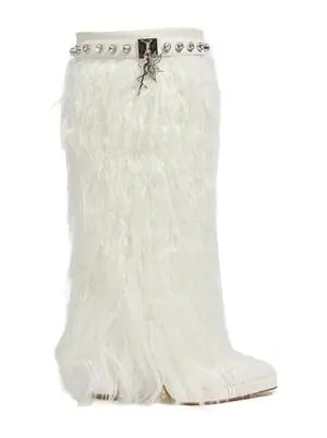 SPARKL Paris Faux Fur Boots - White