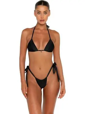 FAE Honey Triangle Bikini Top Nero