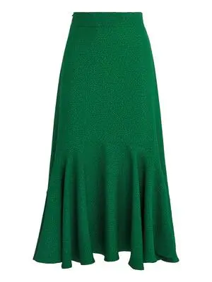 EDELINE LEE Bubble Jacquard Hannah Midi Skirt - Green