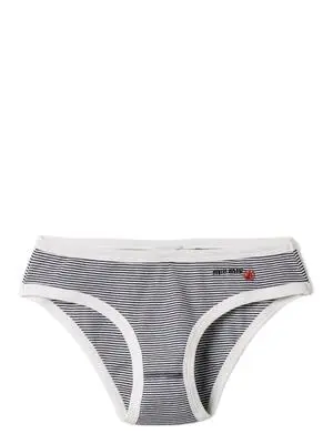 Miu Miu Petit Bateau X Briefs - White/blue