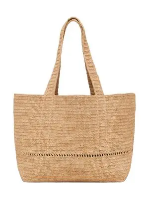 Maje Raffia Tote Bag - Beige
