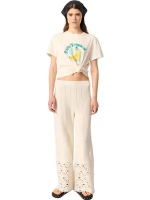 Maje Crochet Trousers - White
