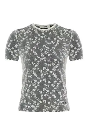 Fendi Lace T-shirt - Grey
