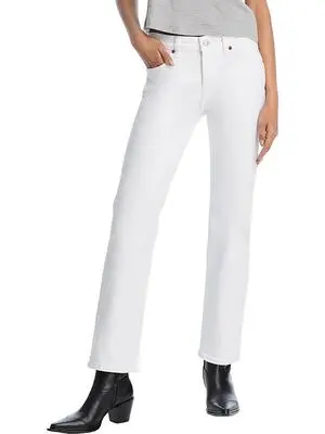RE/DONE Slim Straight Leg Jeans - White