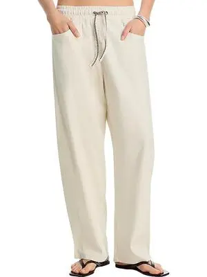 ASKK NY Askk Ny Cancun Wide Leg Linen Blend Trousers