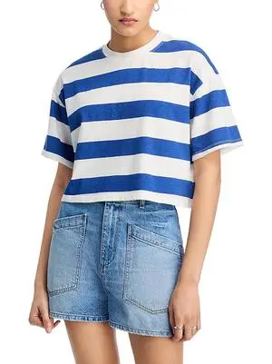 ASKK NY Cuff Tee - Cobalt Thick Stripe